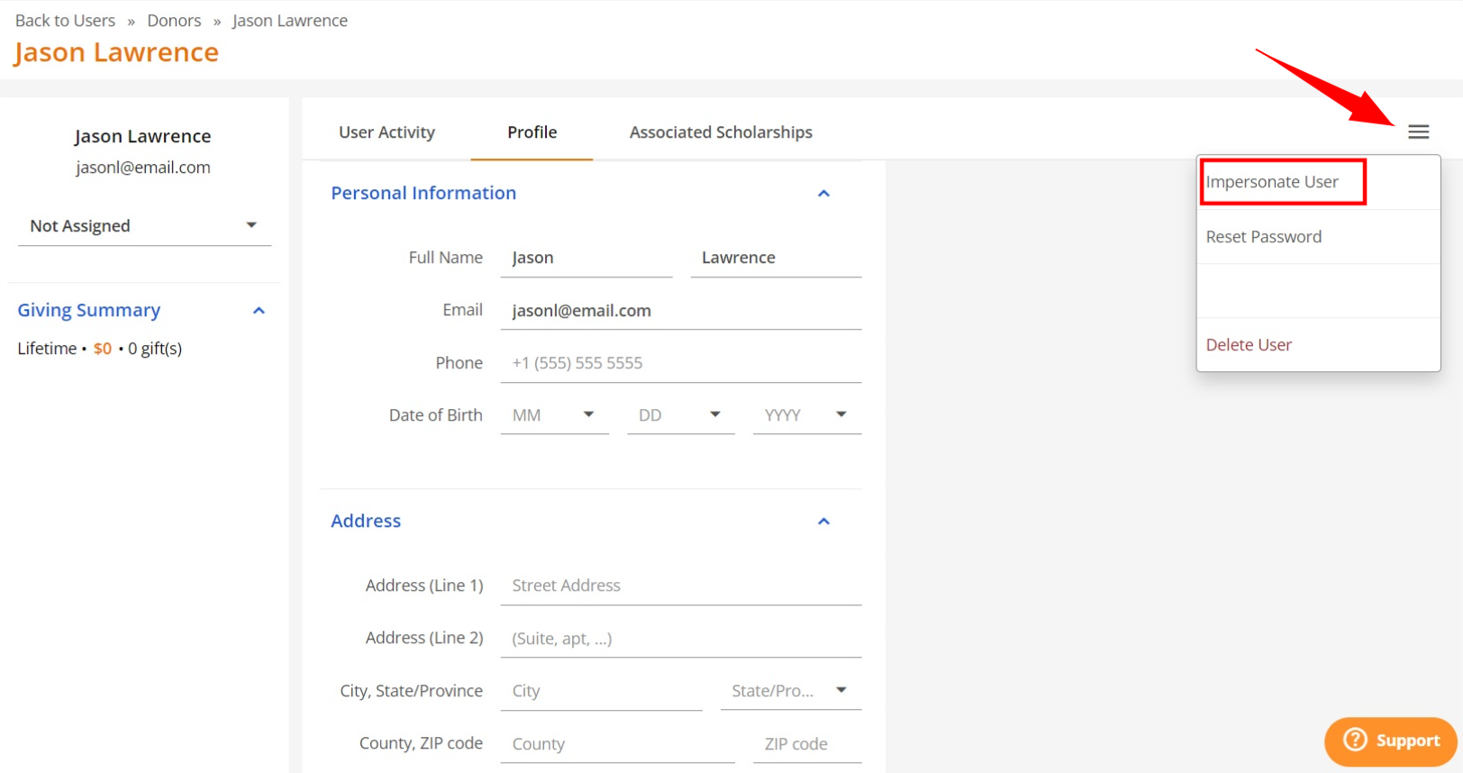 Donor Portal – AwardSpring Help Center