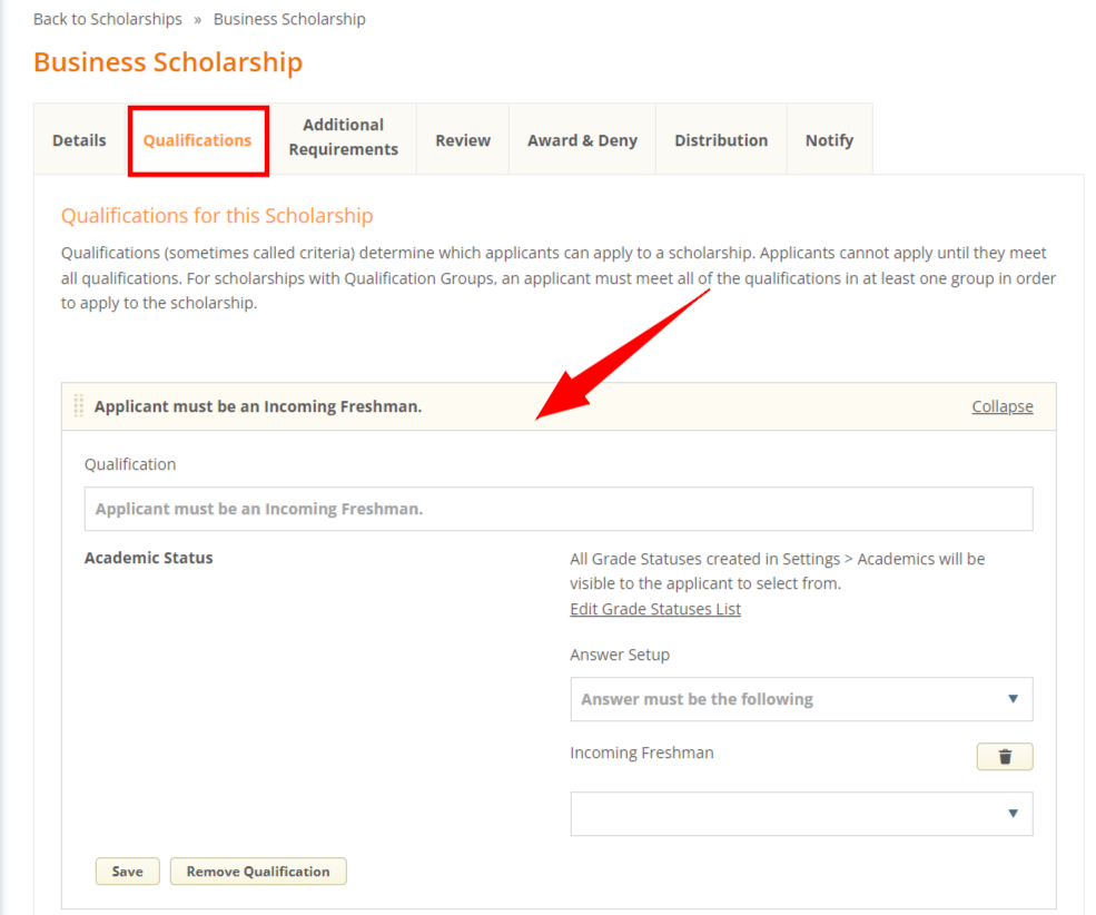 Qualification Groups – AwardSpring Help Center