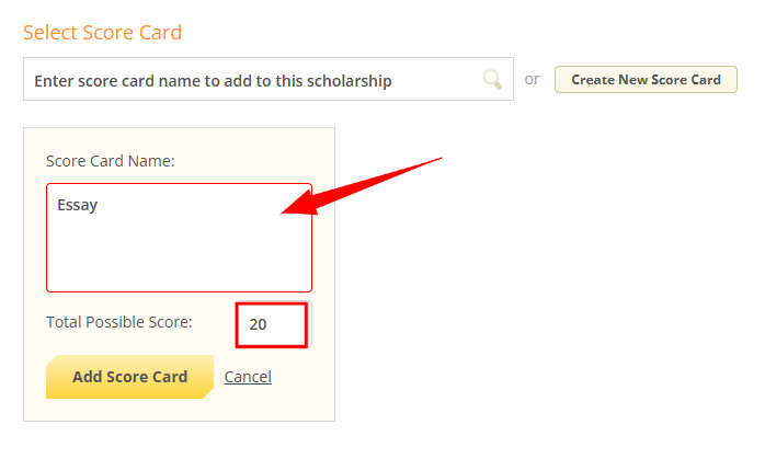 Configuring Score Cards – AwardSpring Help Center