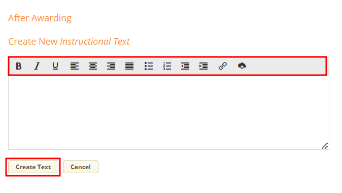 Configuring Instructional Text – AwardSpring Help Center