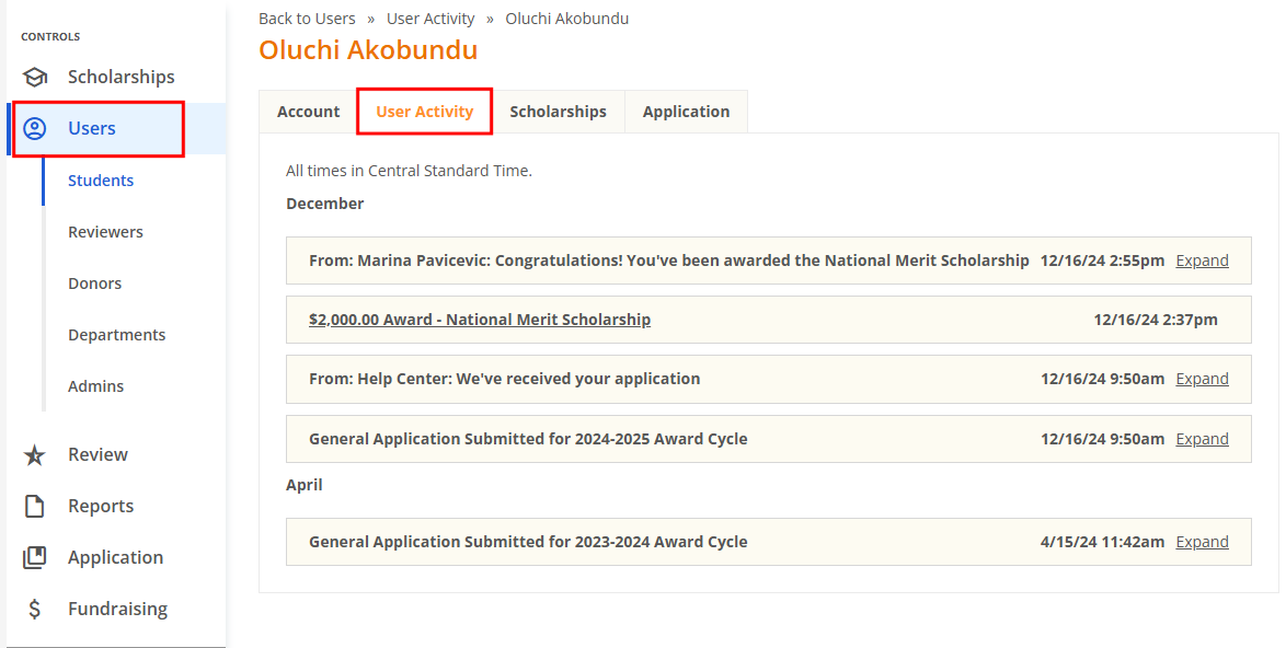Student Record: A Detailed Guide – AwardSpring Help Center