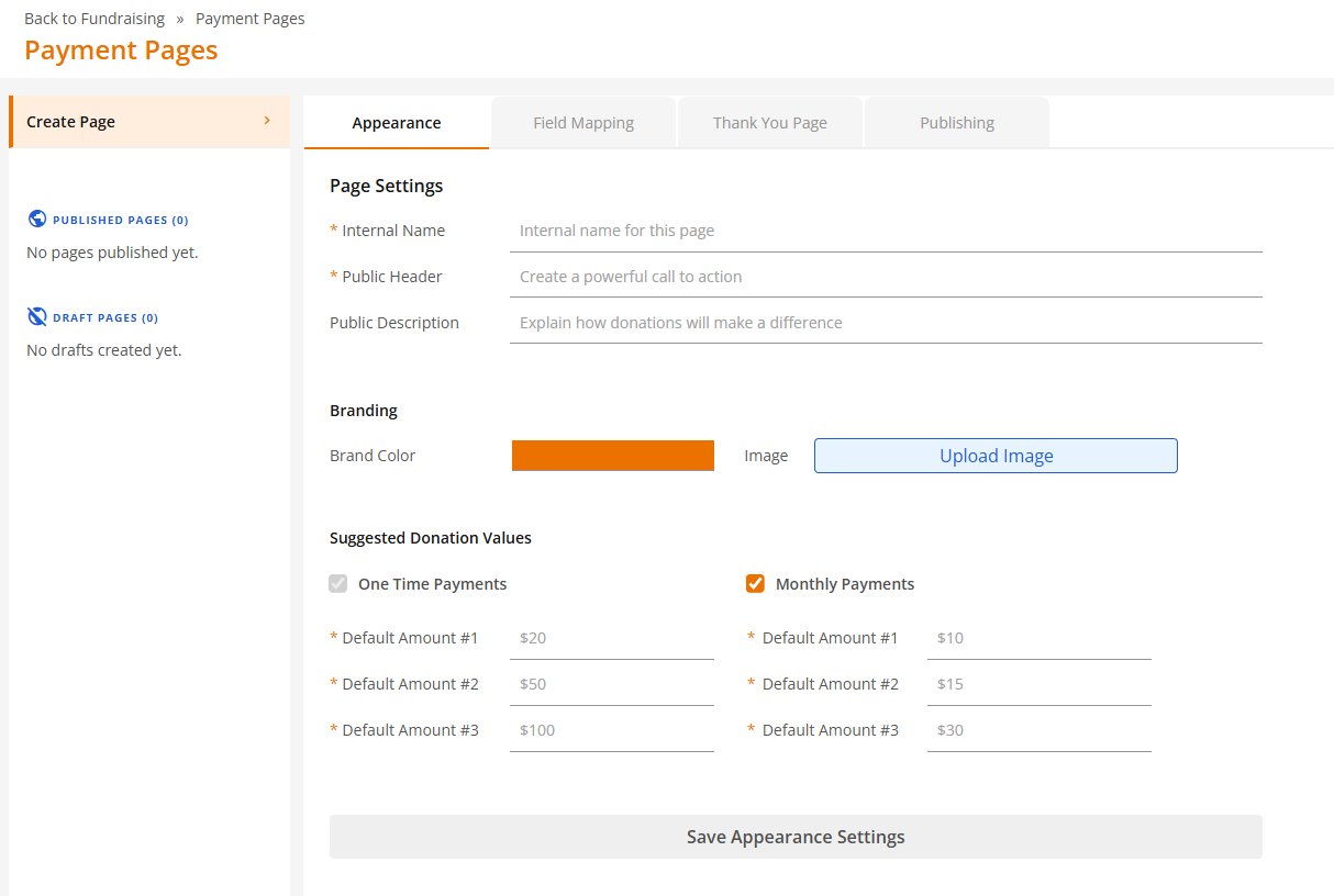 Payment Pages: A Detailed Guide – AwardSpring Help Center